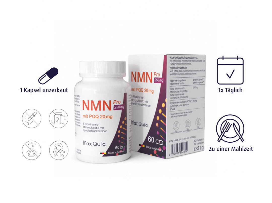 德国 Max Quila NMN Pro + PQQ 逆时光胶囊 250毫克 60粒 – E-Buy Trading